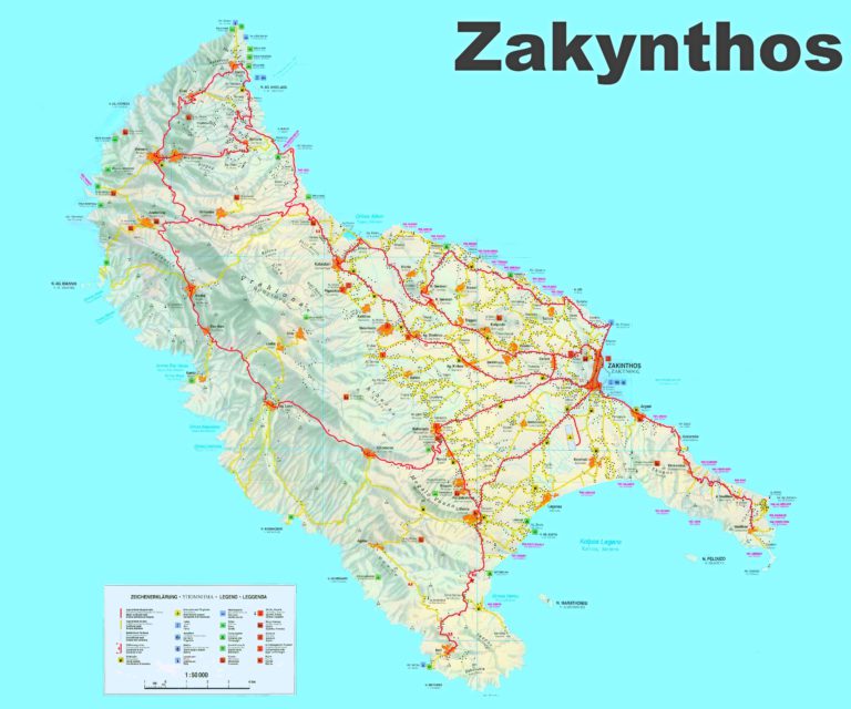 Zakynthos mapa ke stažení – Mapy ostrova Zakynthos