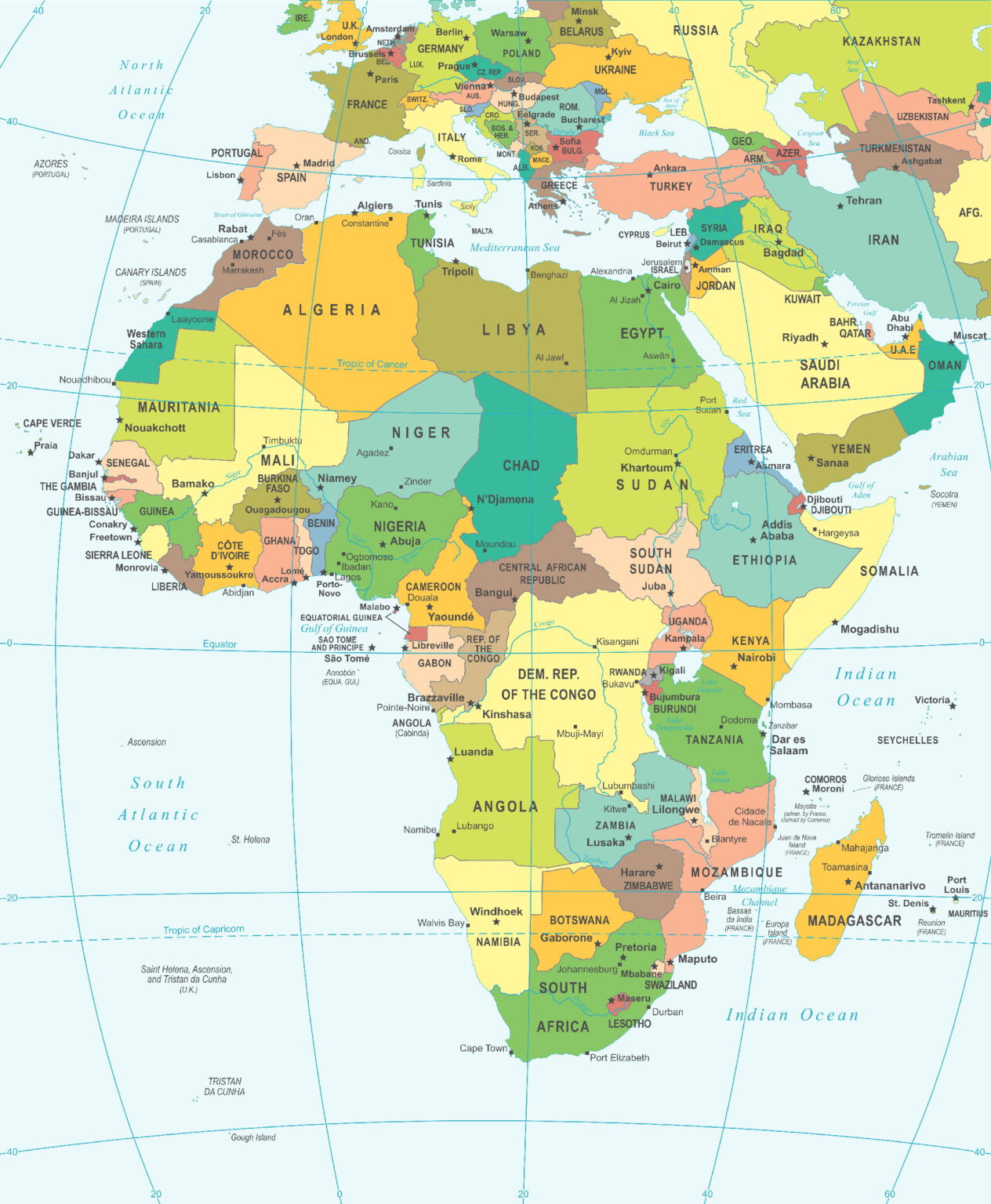 Mapy Afriky ke stažení - Výběr nejlepších map
