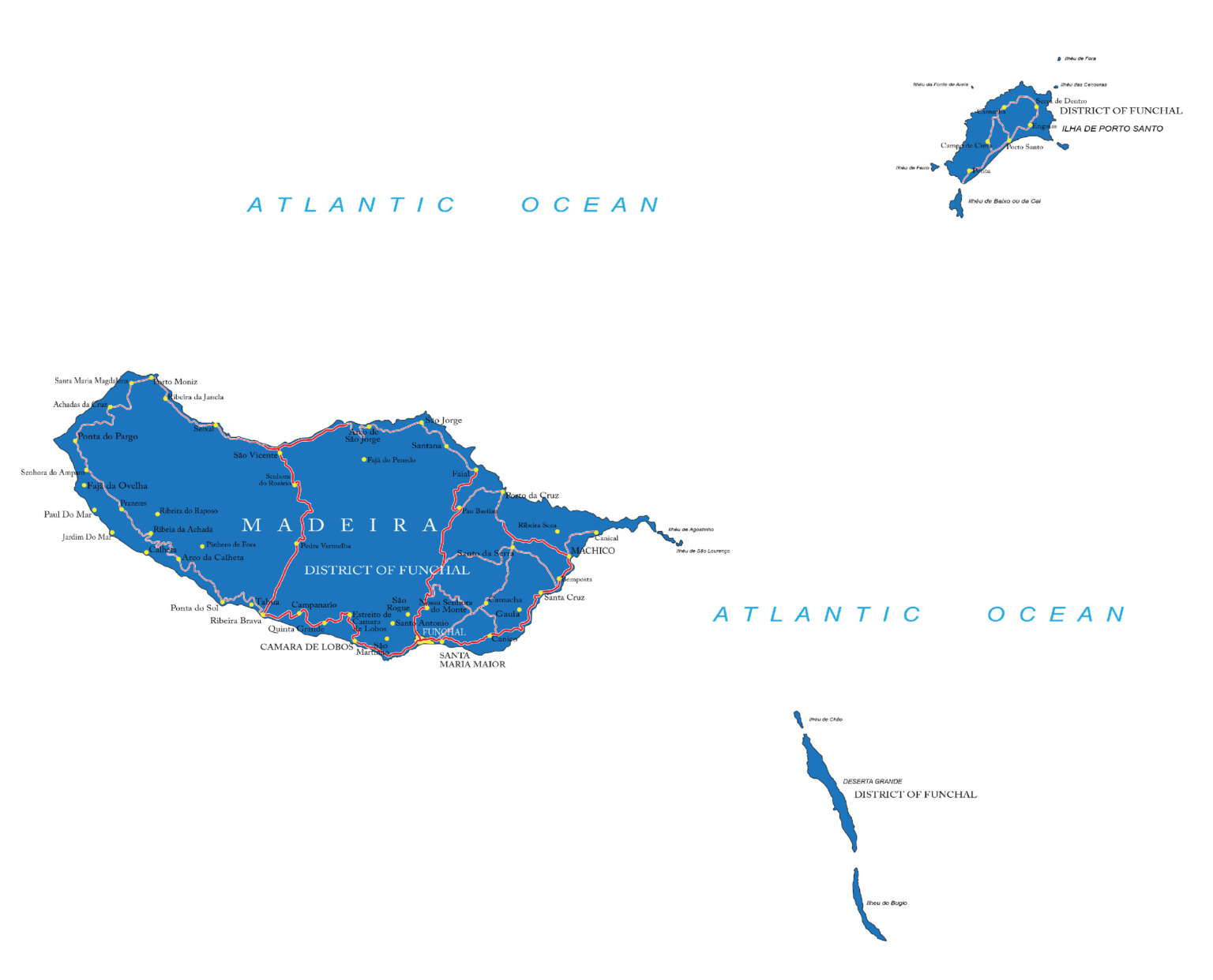 Mapy Madeiry ke stažení ve vysoké kvalitě