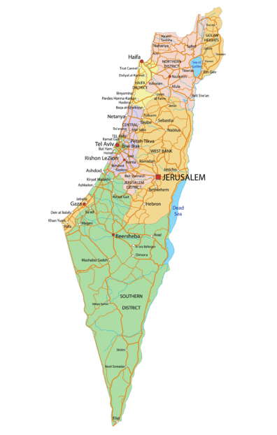 Izrael mapa ke stažení – Výběr nejlepších map