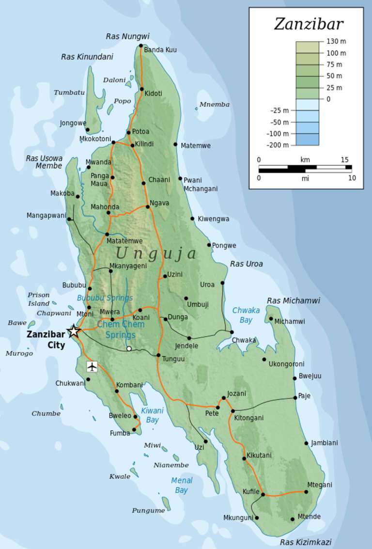 Zanzibar mapy ke stažení – Výběr hezkých map