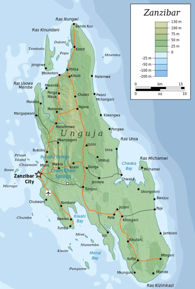 Zanzibar mapy ke stažení – Výběr hezkých map