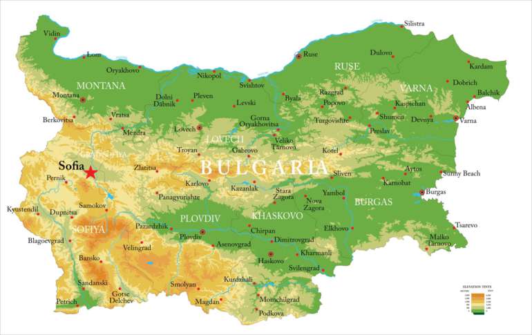 Mapy Bulharska ke stažení – TOP 10 map pro vás